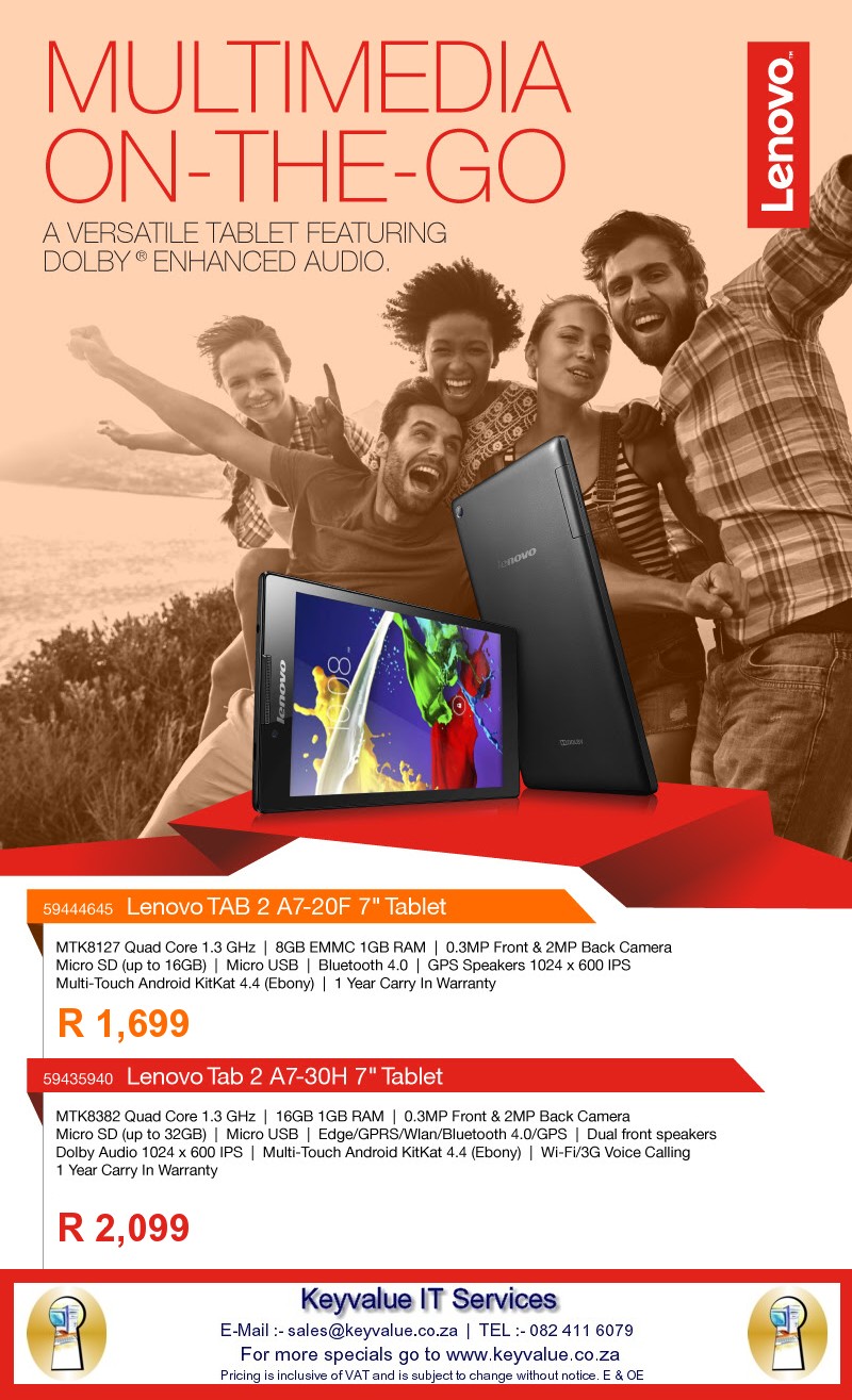 Lenovo TAB 2 - Keyvalue IT Services